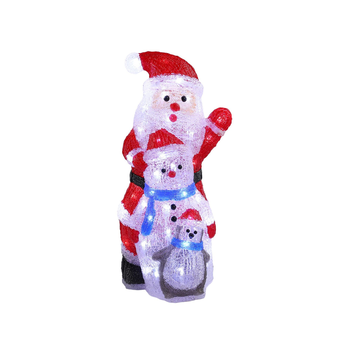 Acrylic Santa Penguin And Snowman Stacked – Lexi Lighting