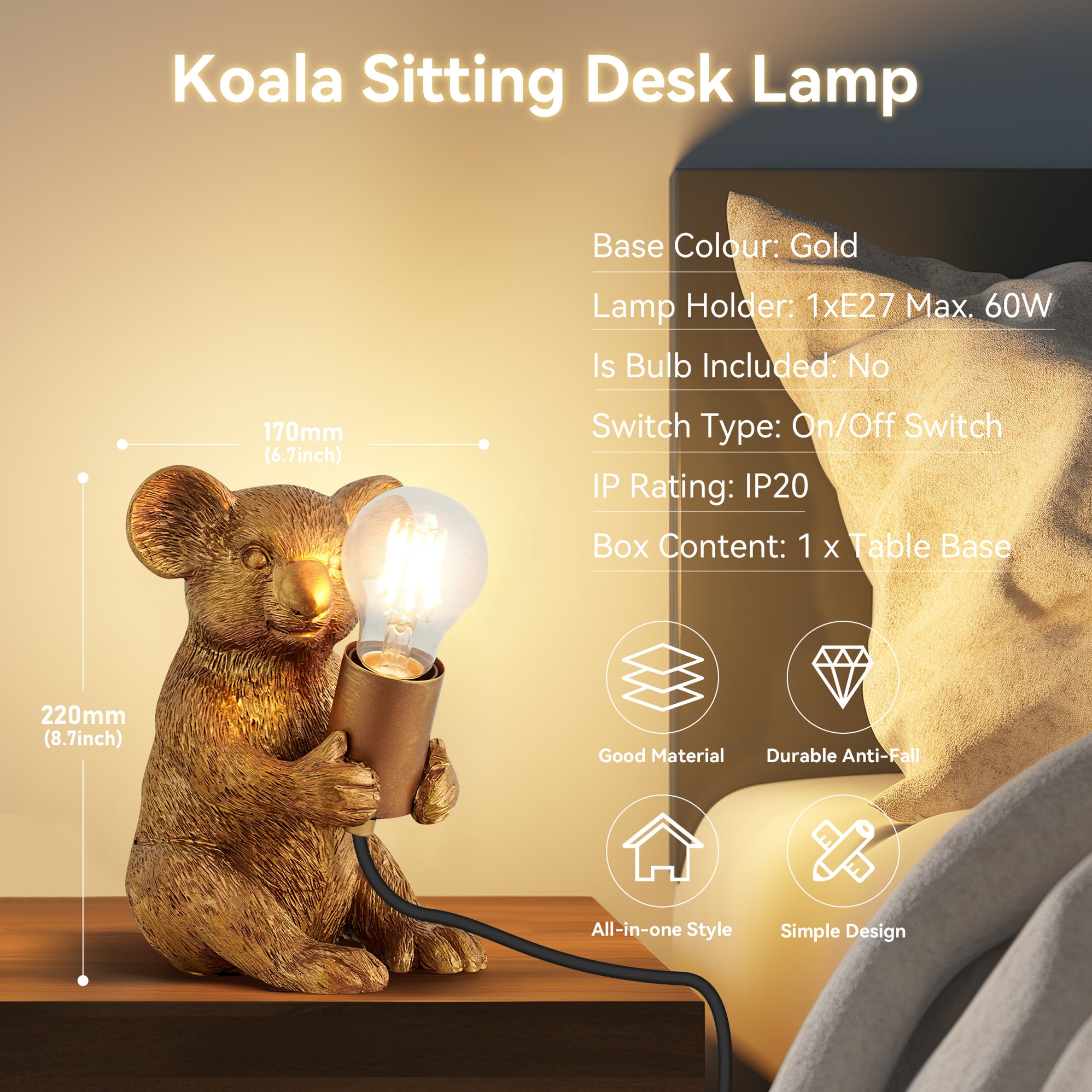 Koala Sitting Desk Lamp – Lexi Lighting