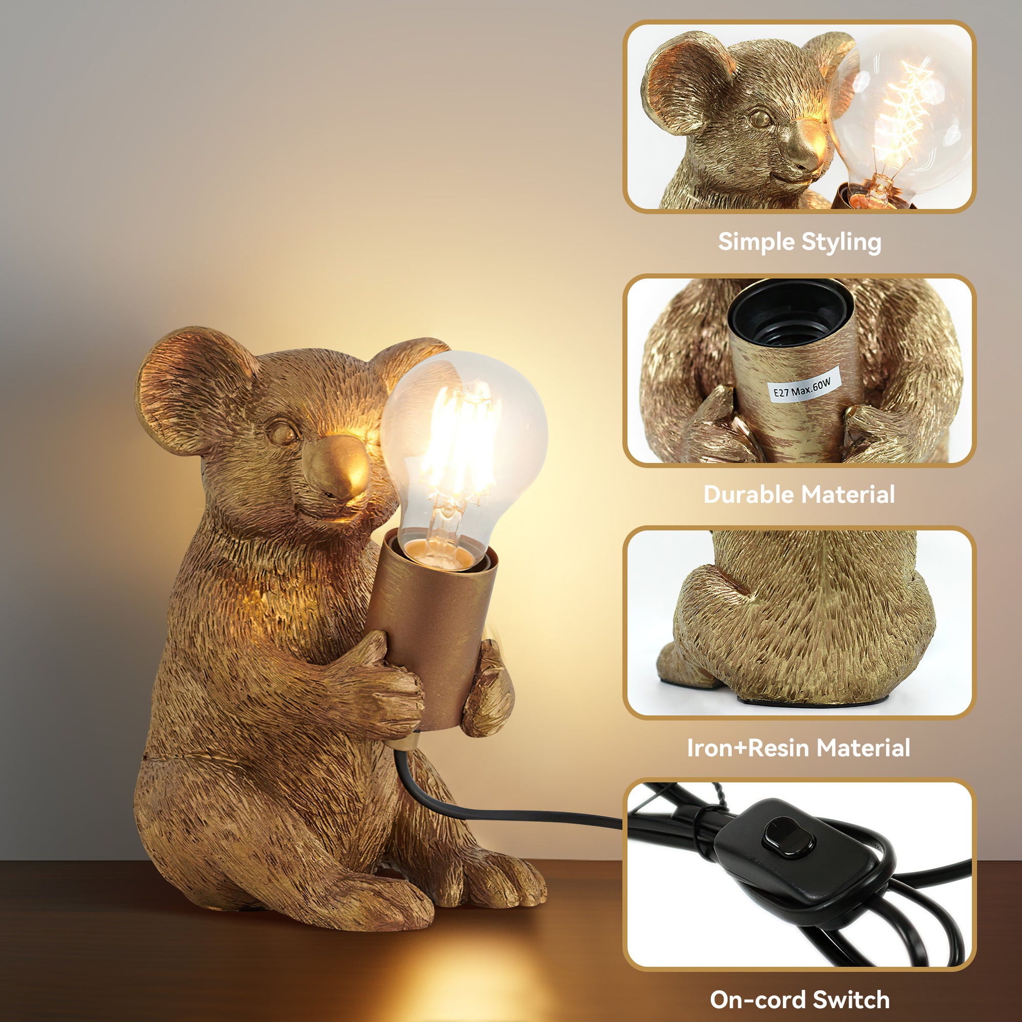Koala Sitting Desk Lamp – Lexi Lighting
