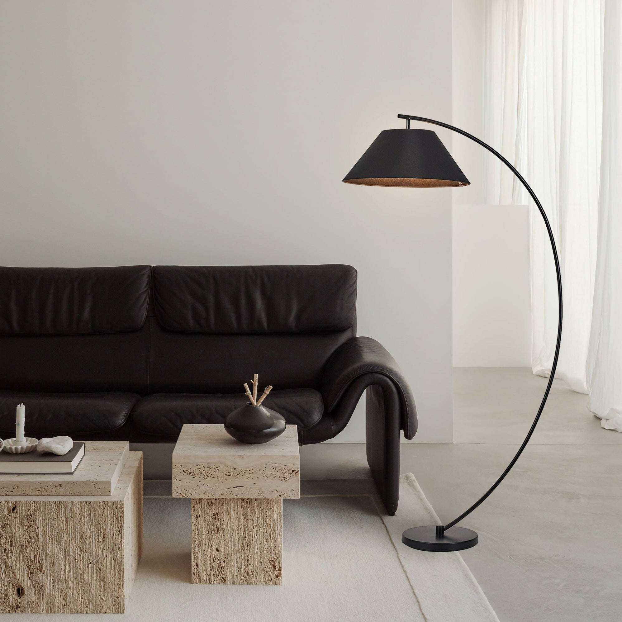 Remi Floor Lamp - Black/Brass – Lexi Lighting