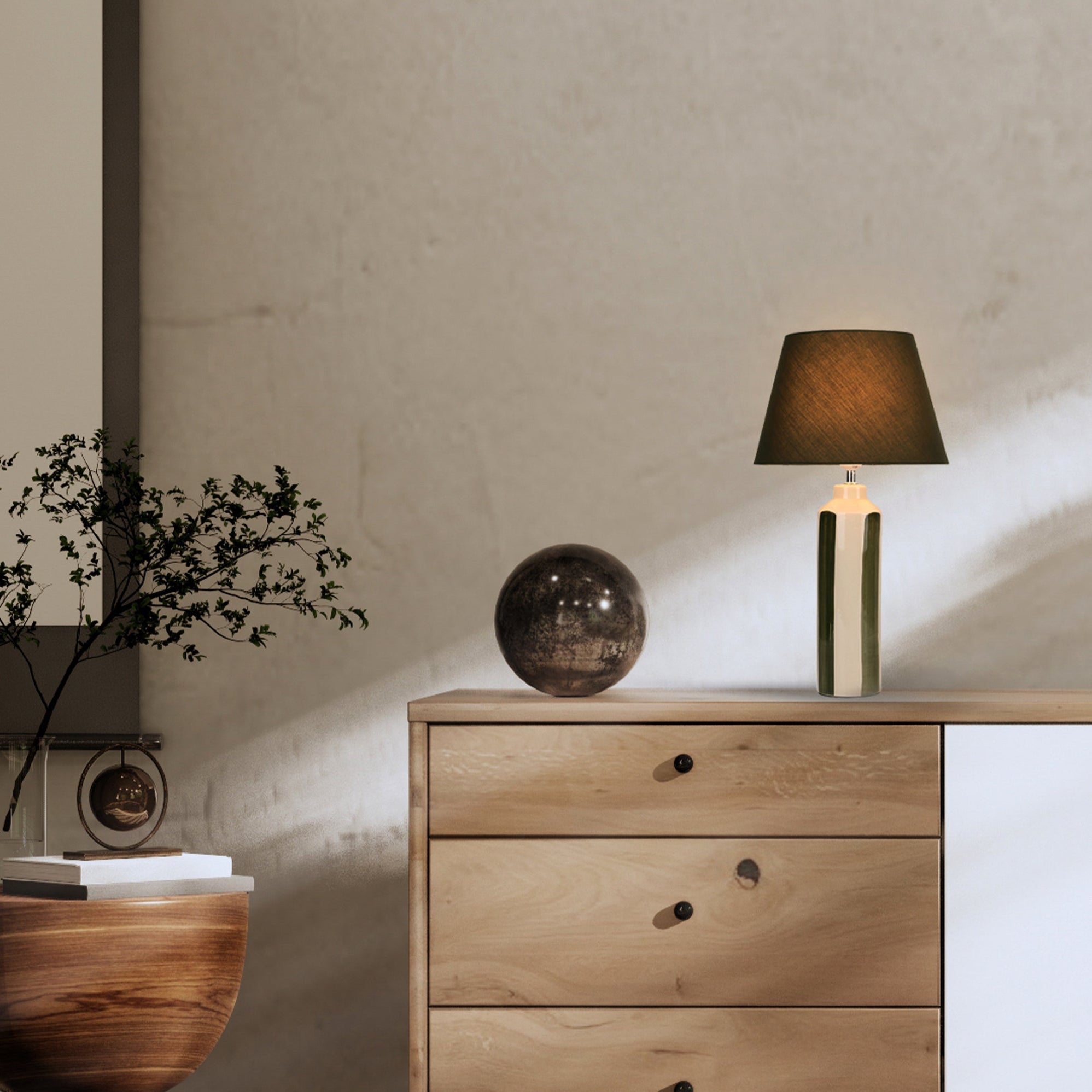 Asha Ceramic Table Lamp - Green/Blue – Lexi Lighting