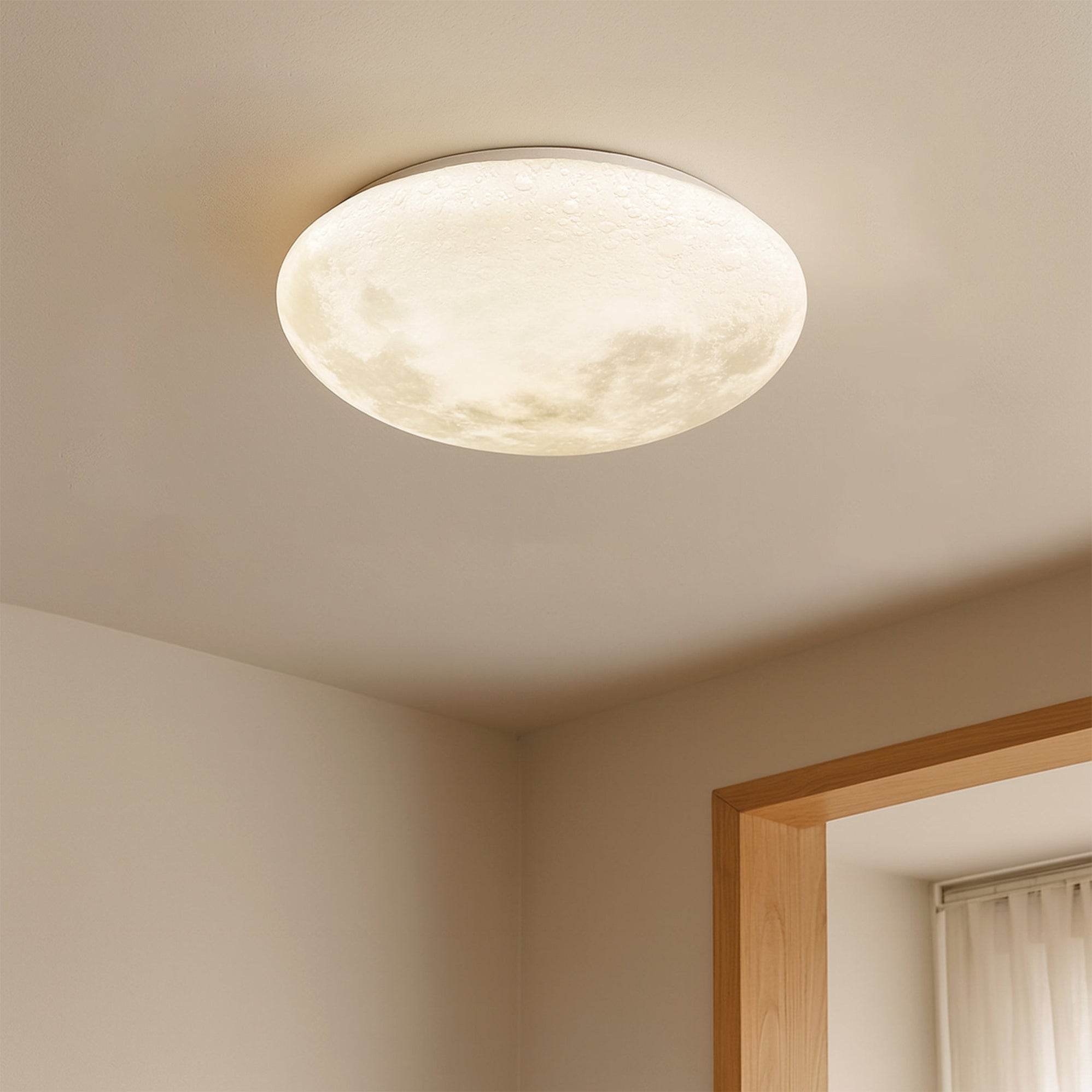 Luna Moon Tri Colour Dimmable Flush Mount LED Ceiling Light - Small ...