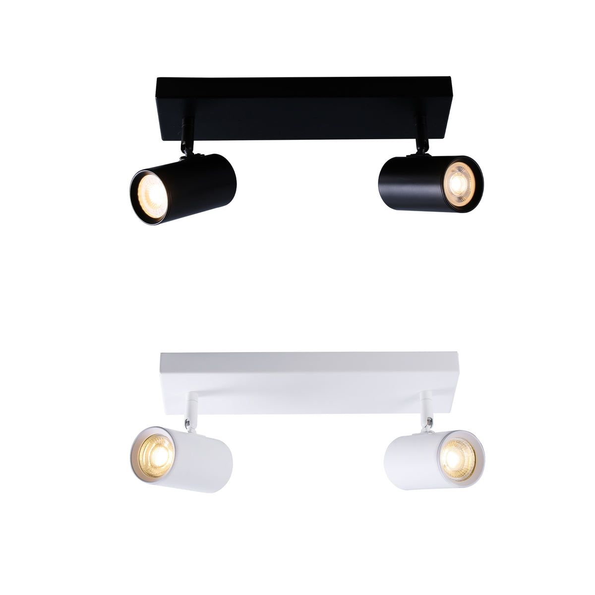 Brianna 2 Light Spot Light - White/Black – Lexi Lighting
