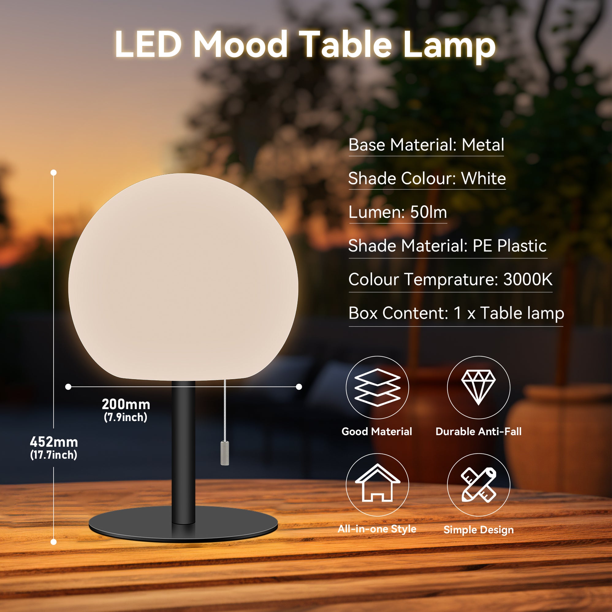 LED Mood Table Lamp 18CM DC Power – Lexi Lighting