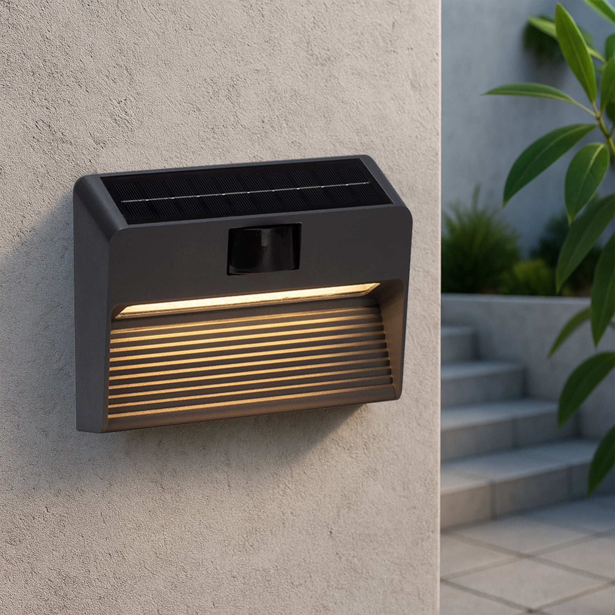 Nexa Solar LED Outdoor Wall Light with PIR Sensor IP65 – Lexi Lighting
