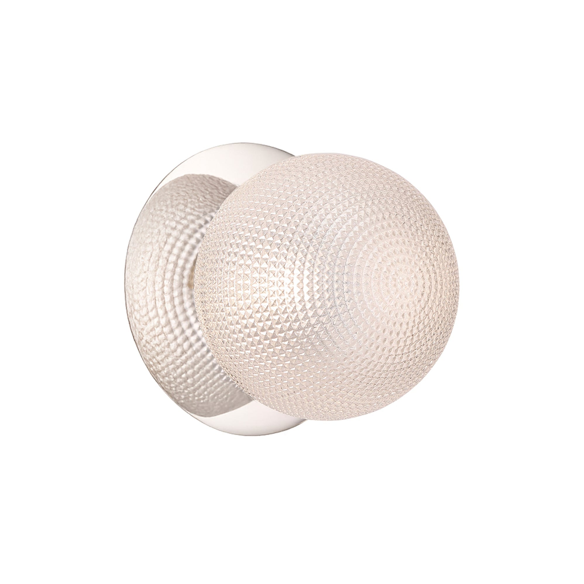 Odessa Diamond Cut Glass LED Wall Light with Chrome Base - Warm White ...