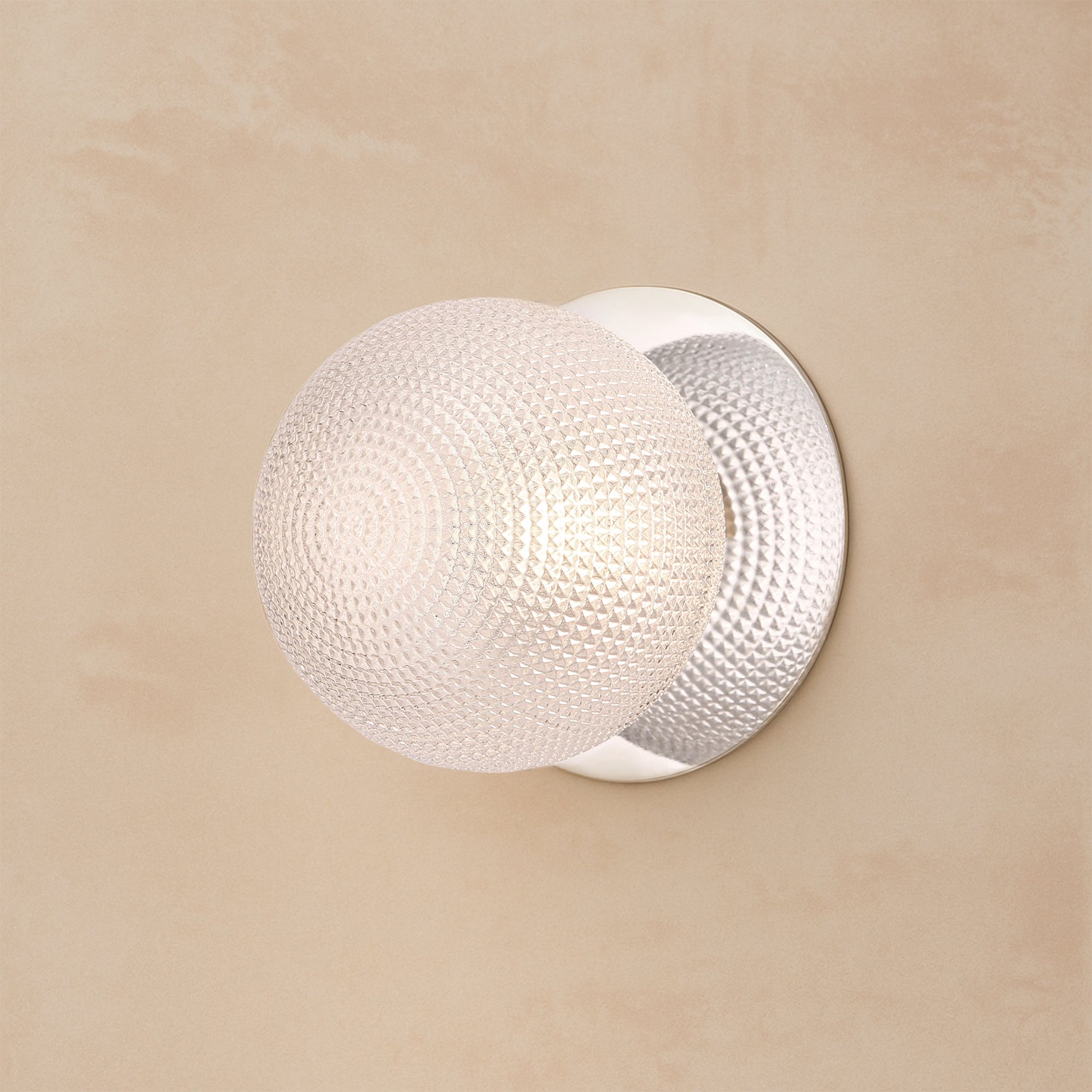 Odessa Diamond Cut Glass LED Wall Light with Chrome Base - Warm White ...