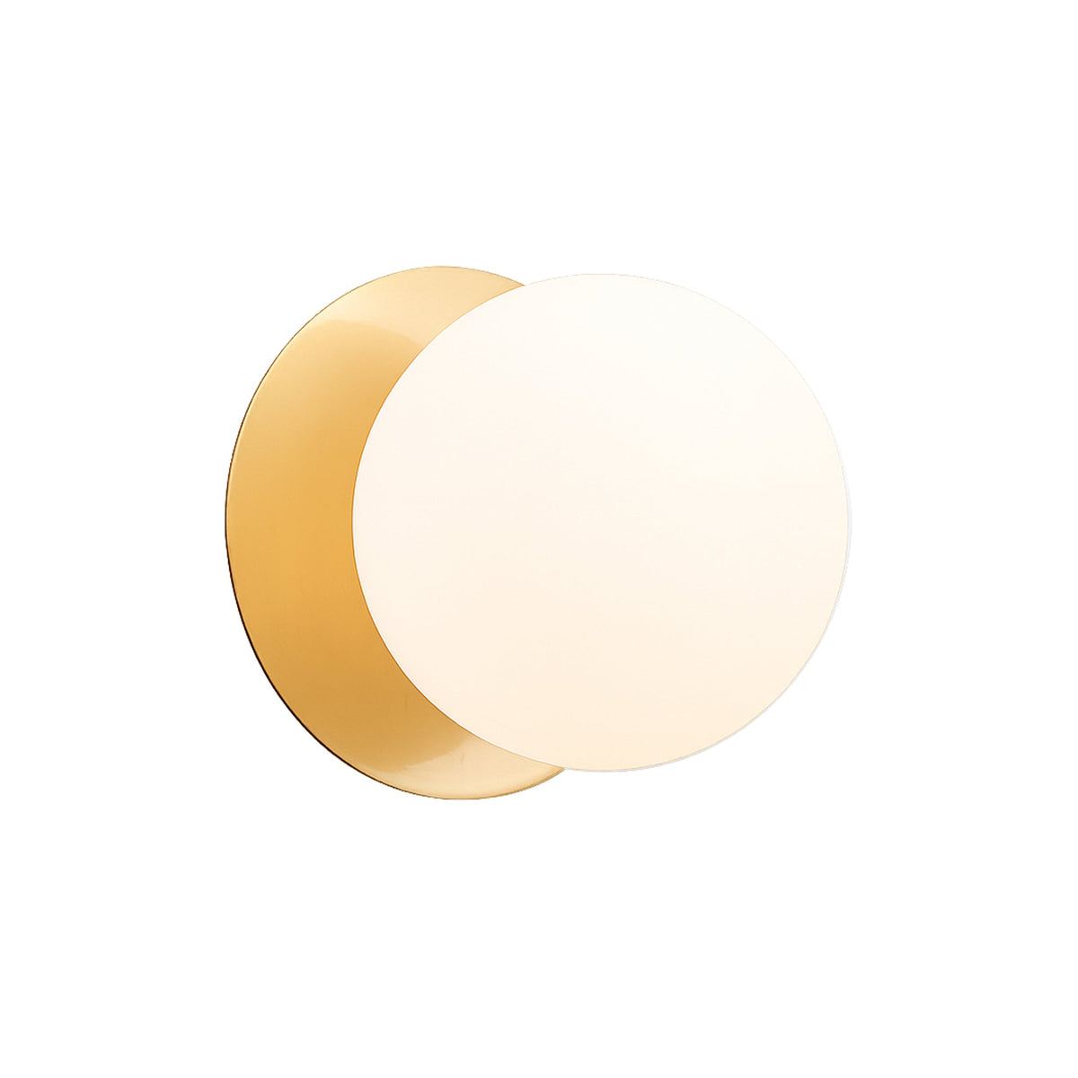 Odessa Opal Frosted Glass LED Wall Light with Brass Base - Warm White ...