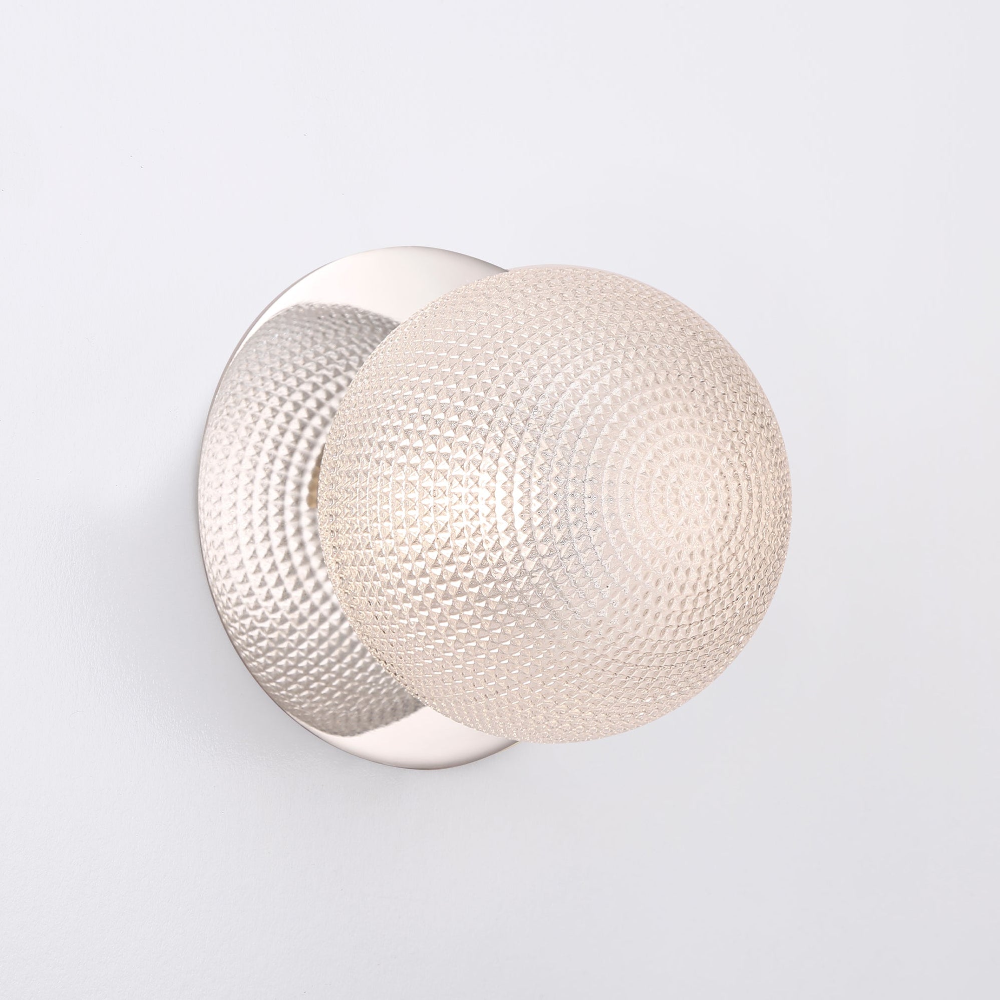 Odessa Diamond Cut Glass LED Wall Light with Chrome Base - Warm White ...