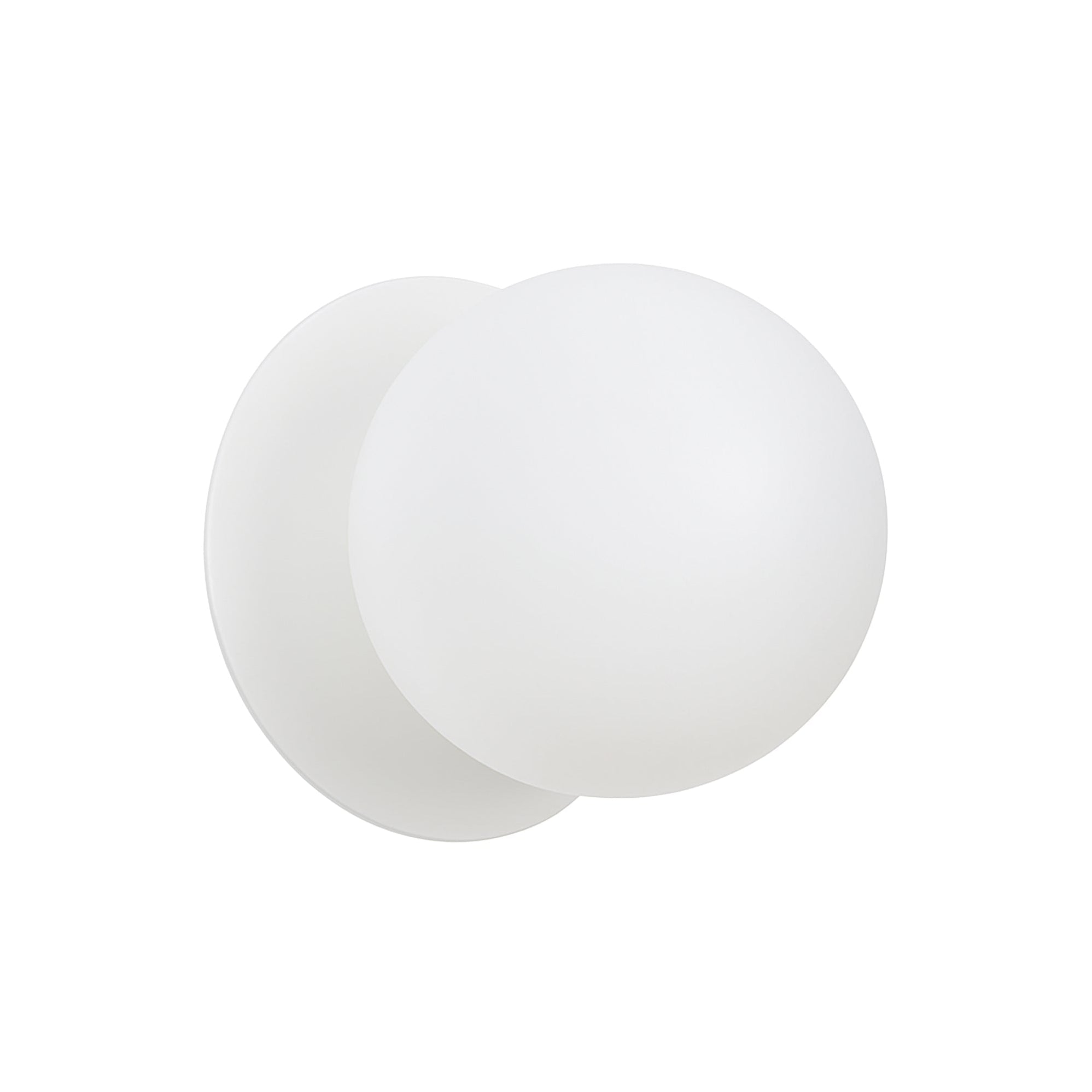 Odessa Opal Frosted Glass LED Wall Light with White Base - White/Large ...