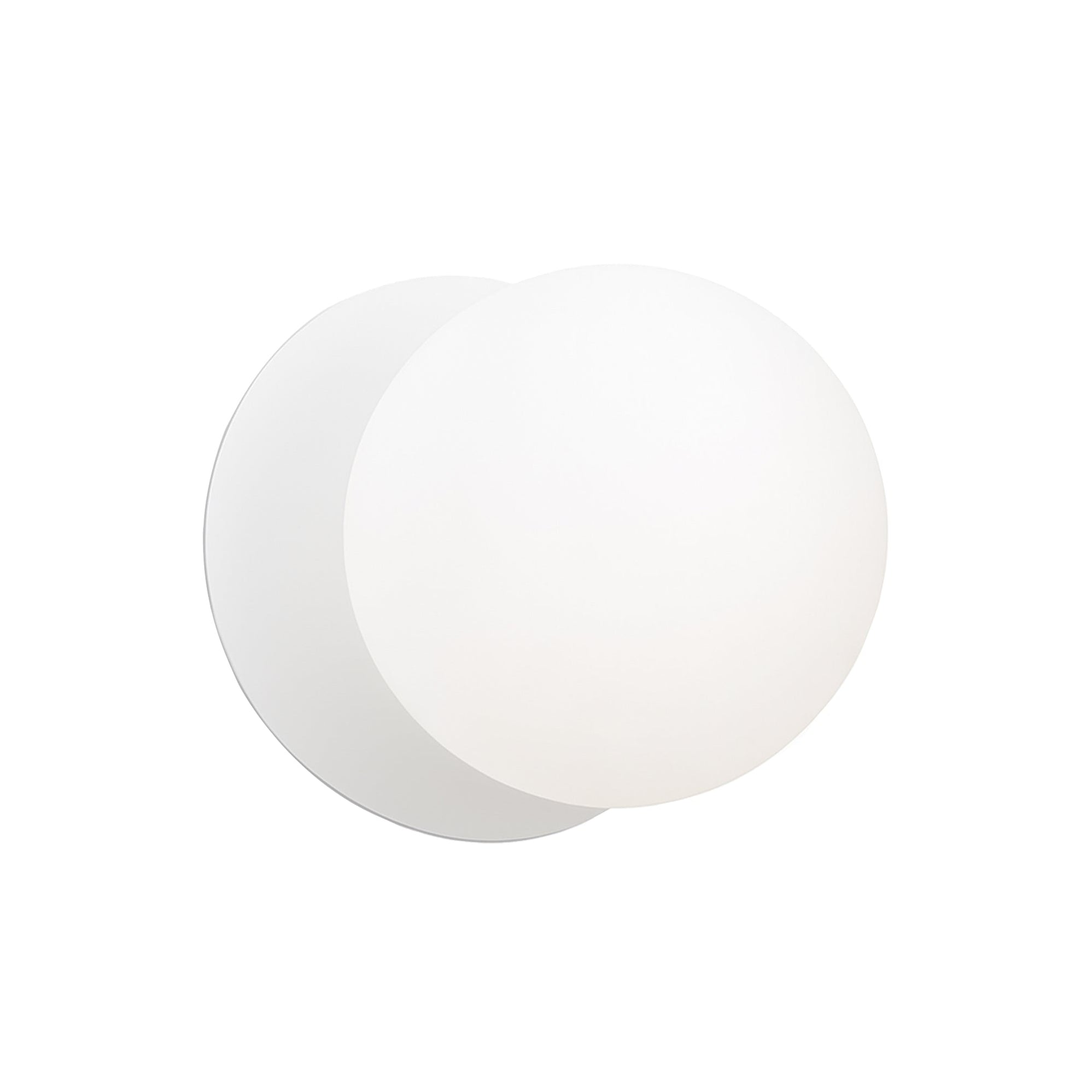 Odessa Opal Frosted Glass LED Wall Light with White Base - White/Large ...