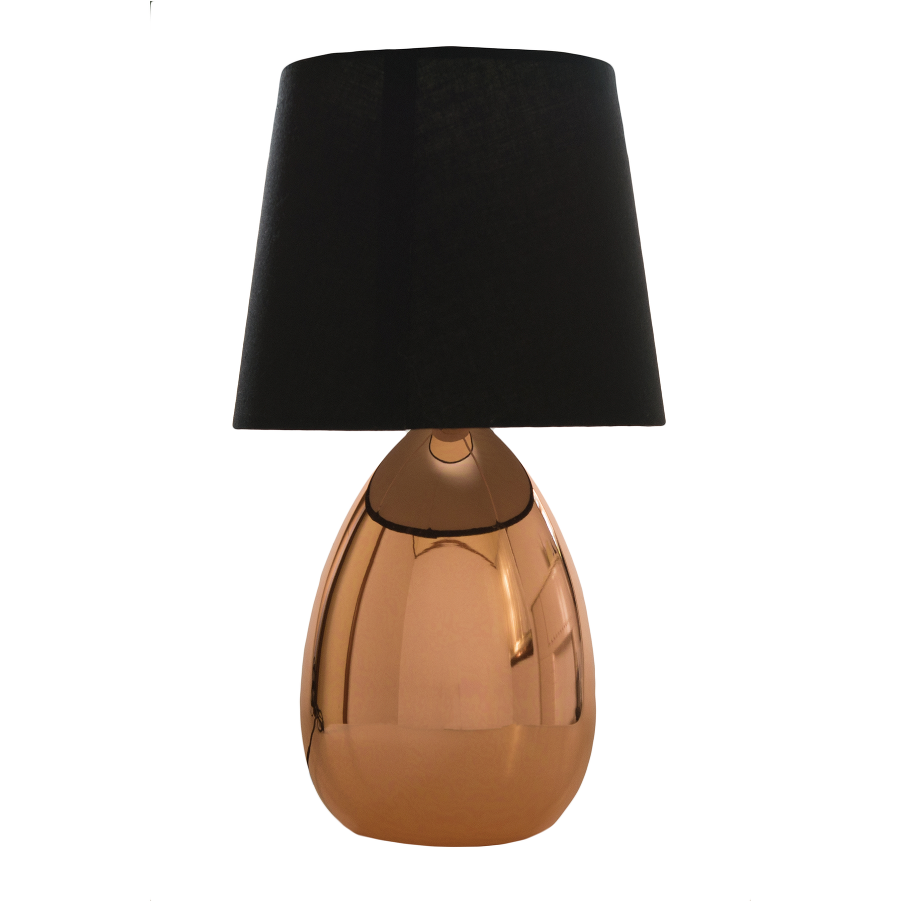 Libby Touch Table Lamp - Copper with Black Shade – Lexi Lighting