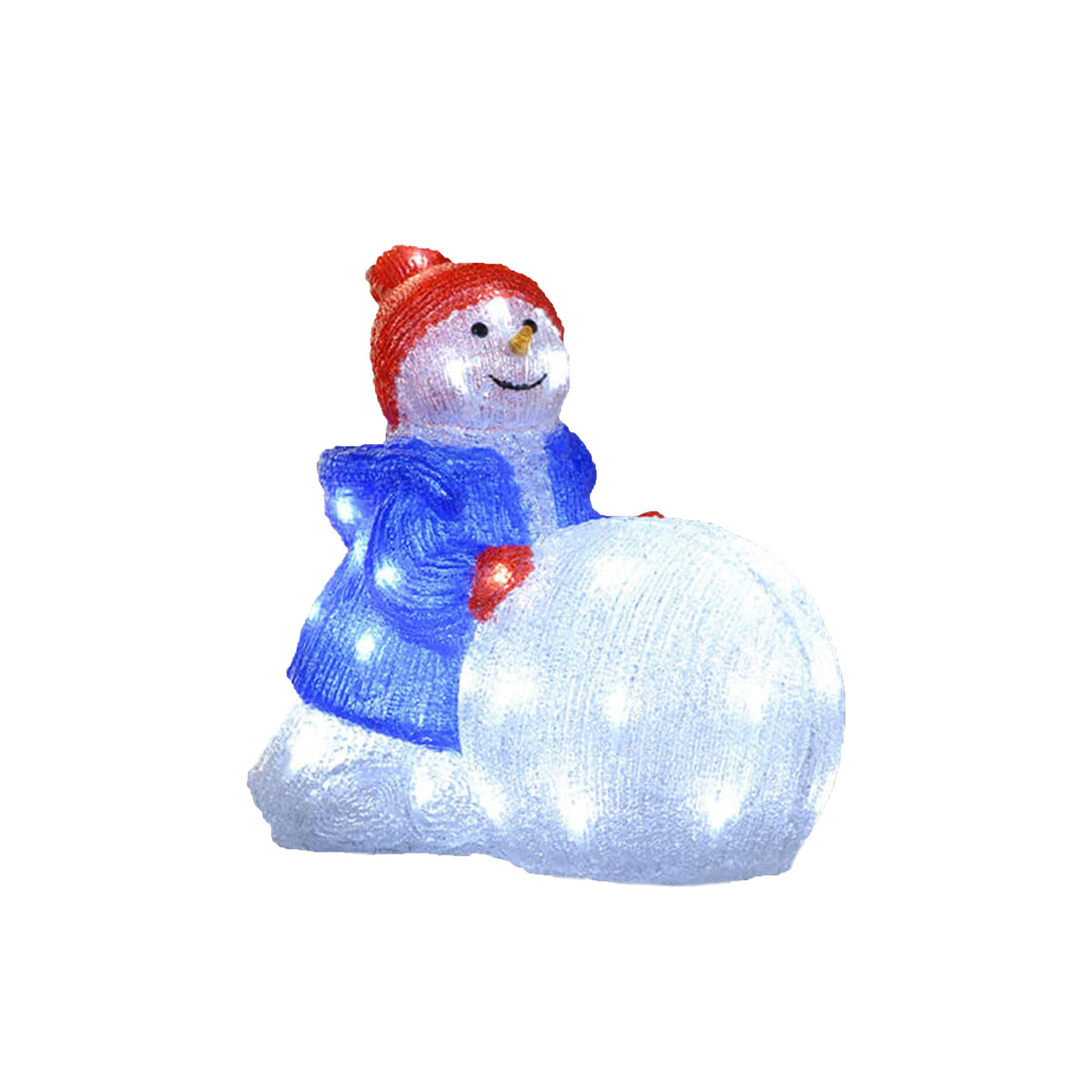Acrylic Snowman with Large Snowball - H34cm – Lexi Lighting