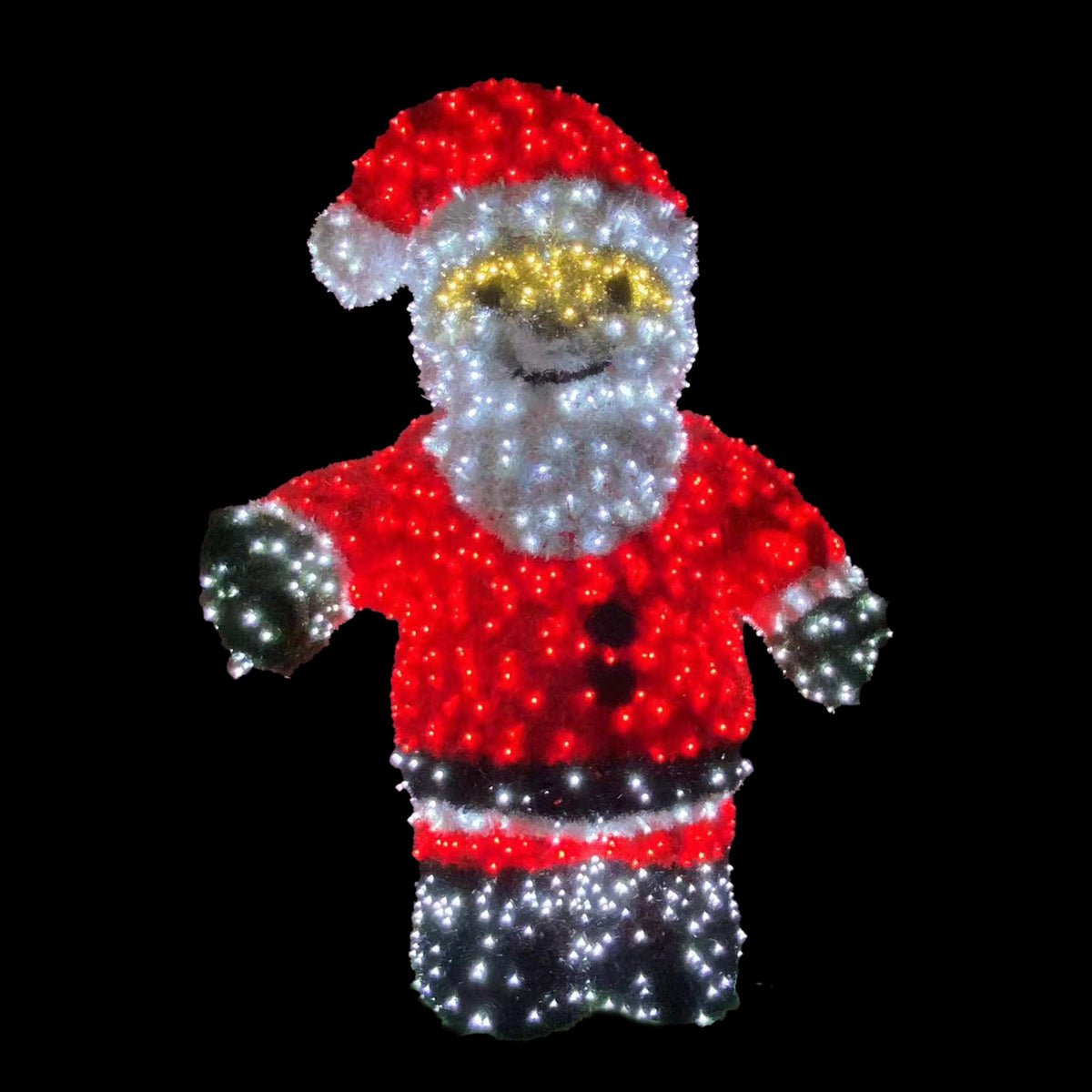 3D Santa display with candle-Outdoor Display Lights – Lexi Lighting