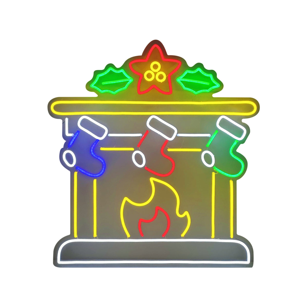 80 x 75cm Neon Fireplace Sign – Lexi Lighting