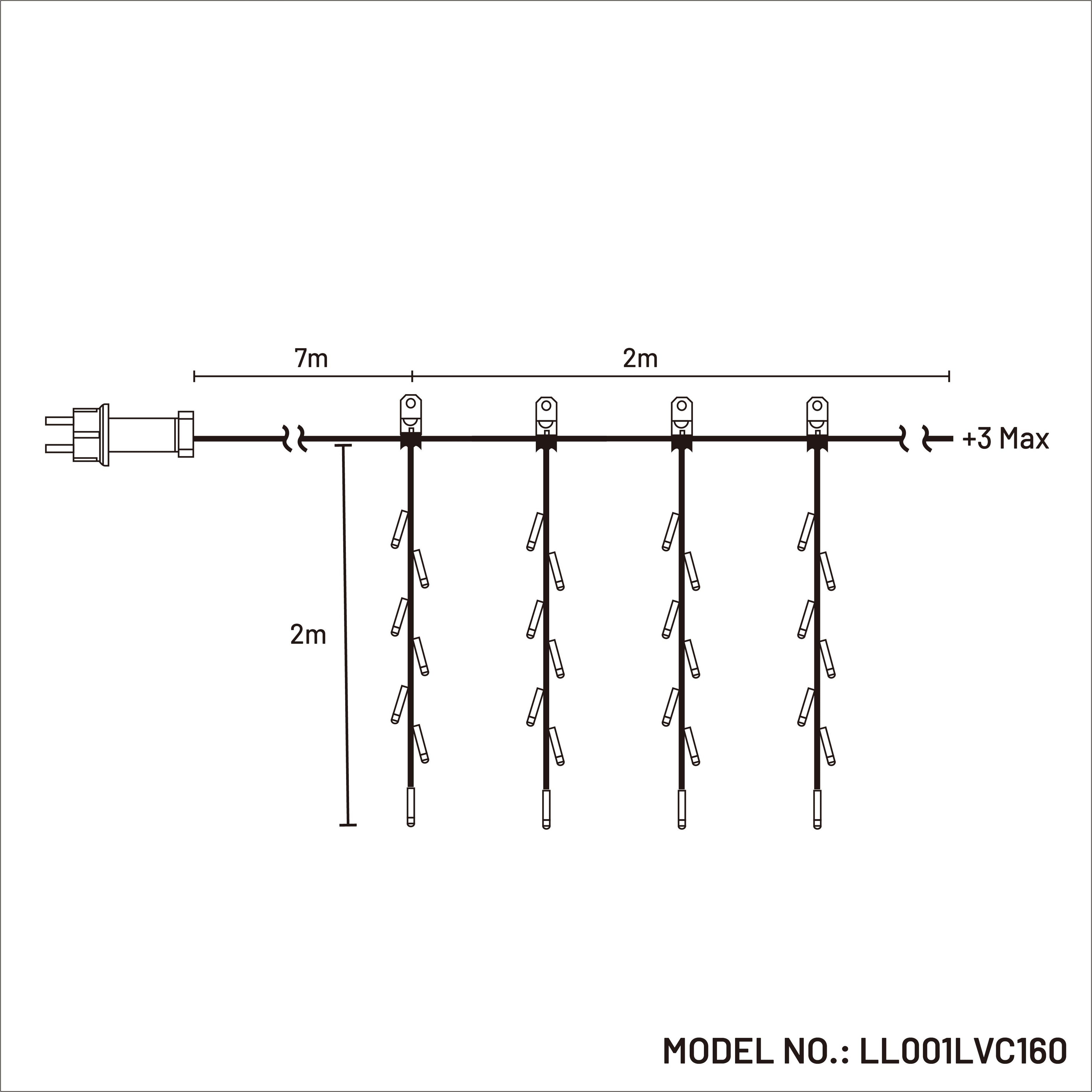 160 LED Connectable Curtain Light - 3 Colour Options – Lexi Lighting