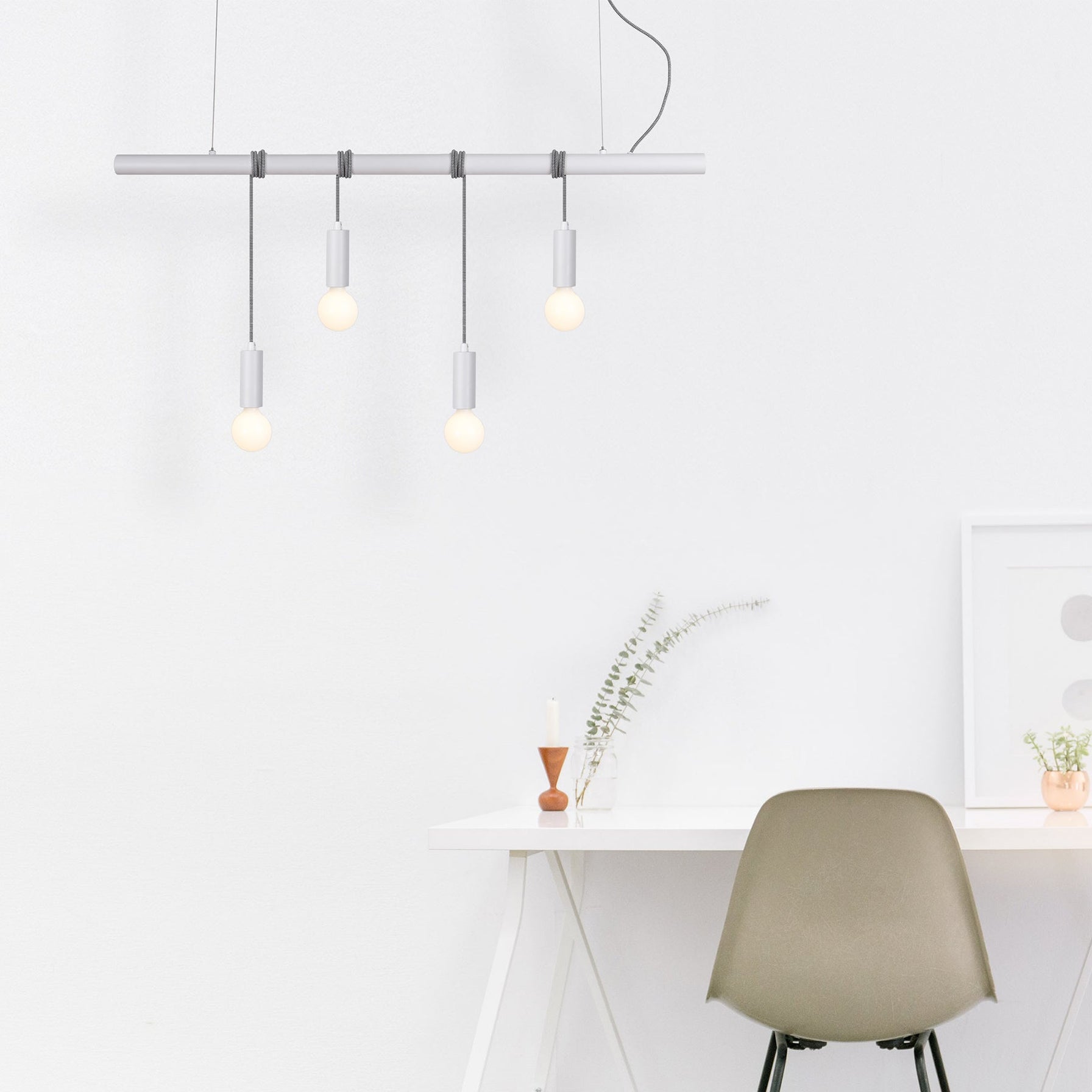 Bikkel 4 Lights Pendant Light - White – Lexi Lighting