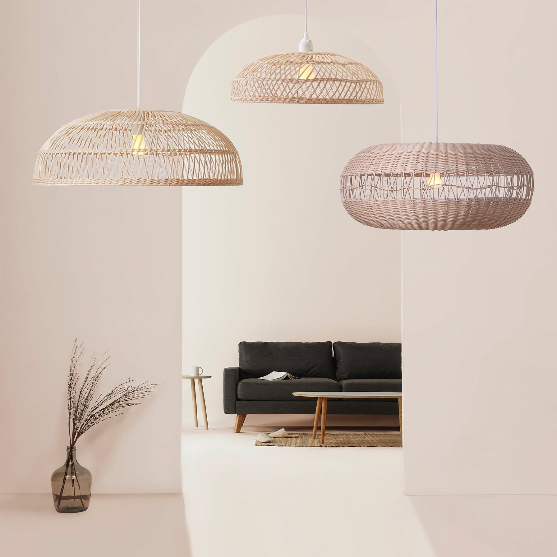 Amara Rattan Pendant Light - Large – Lexi Lighting